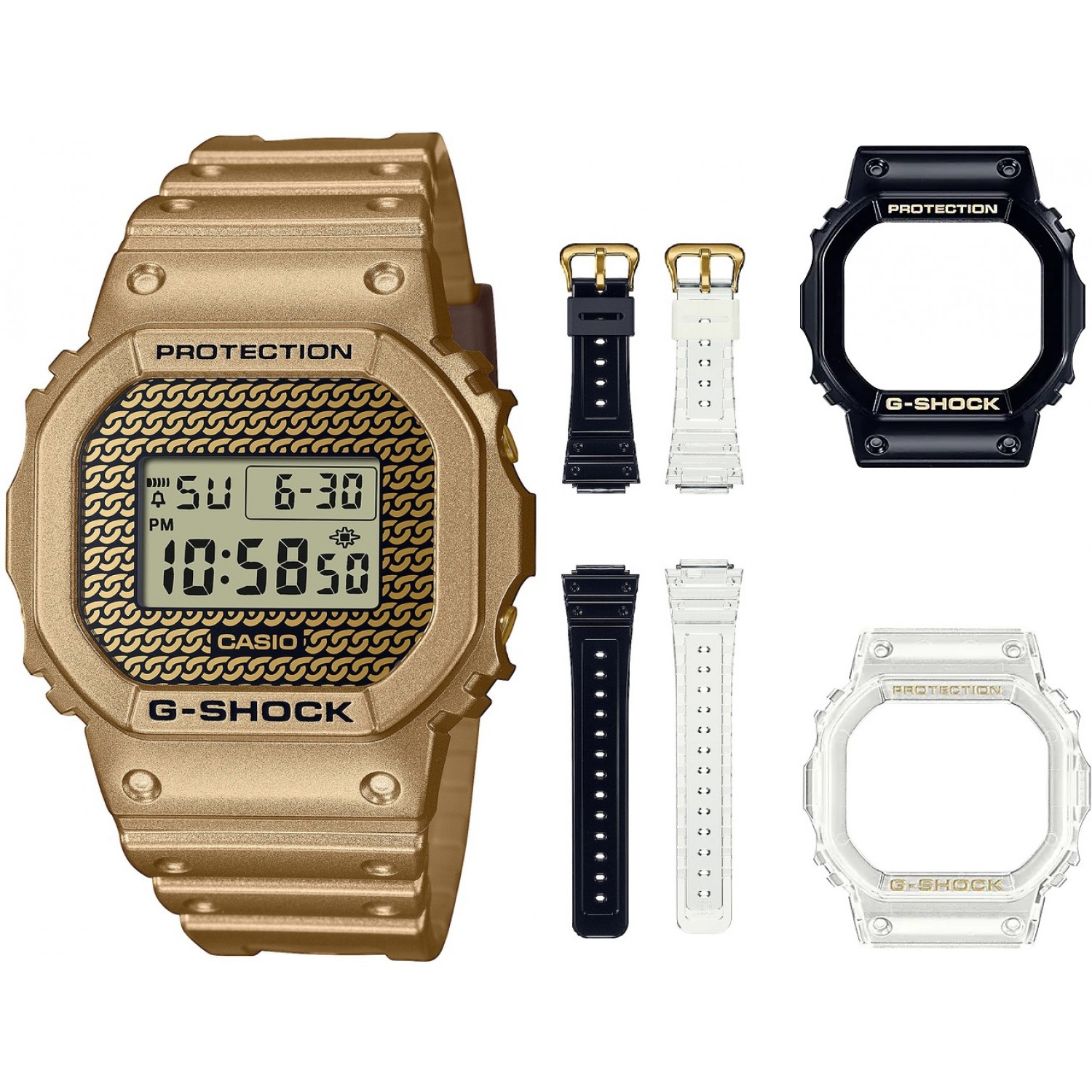 Ceas Barbati, Casio G-Shock, The Origin DWE-5600HG-1ER, Set cu 2 ...
